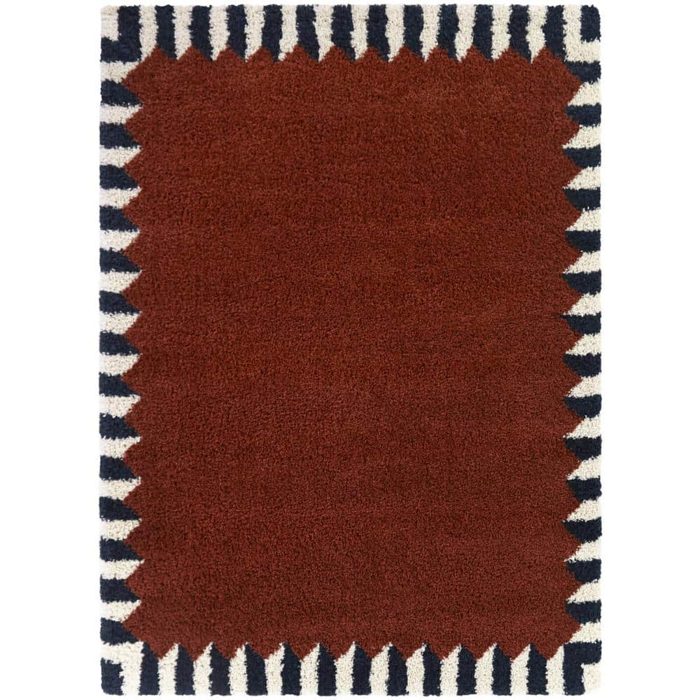 BALTA Vasile Rust 5 ft. x 7 ft. Border Area Rug 3115462 - The Home Depot
