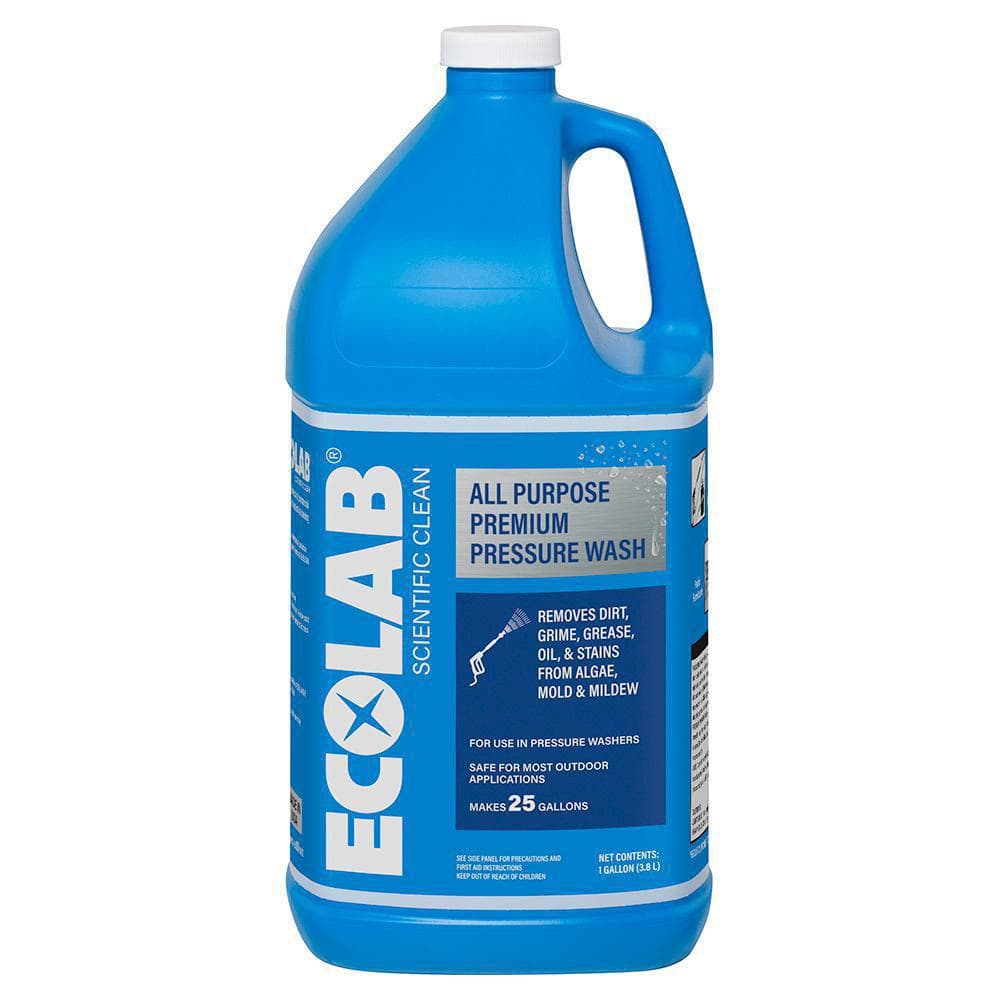 ECOLAB 1 Gal. All Purpose Premium Pressure Wash Concentrate, Removes Stains on Patios, Cars ...