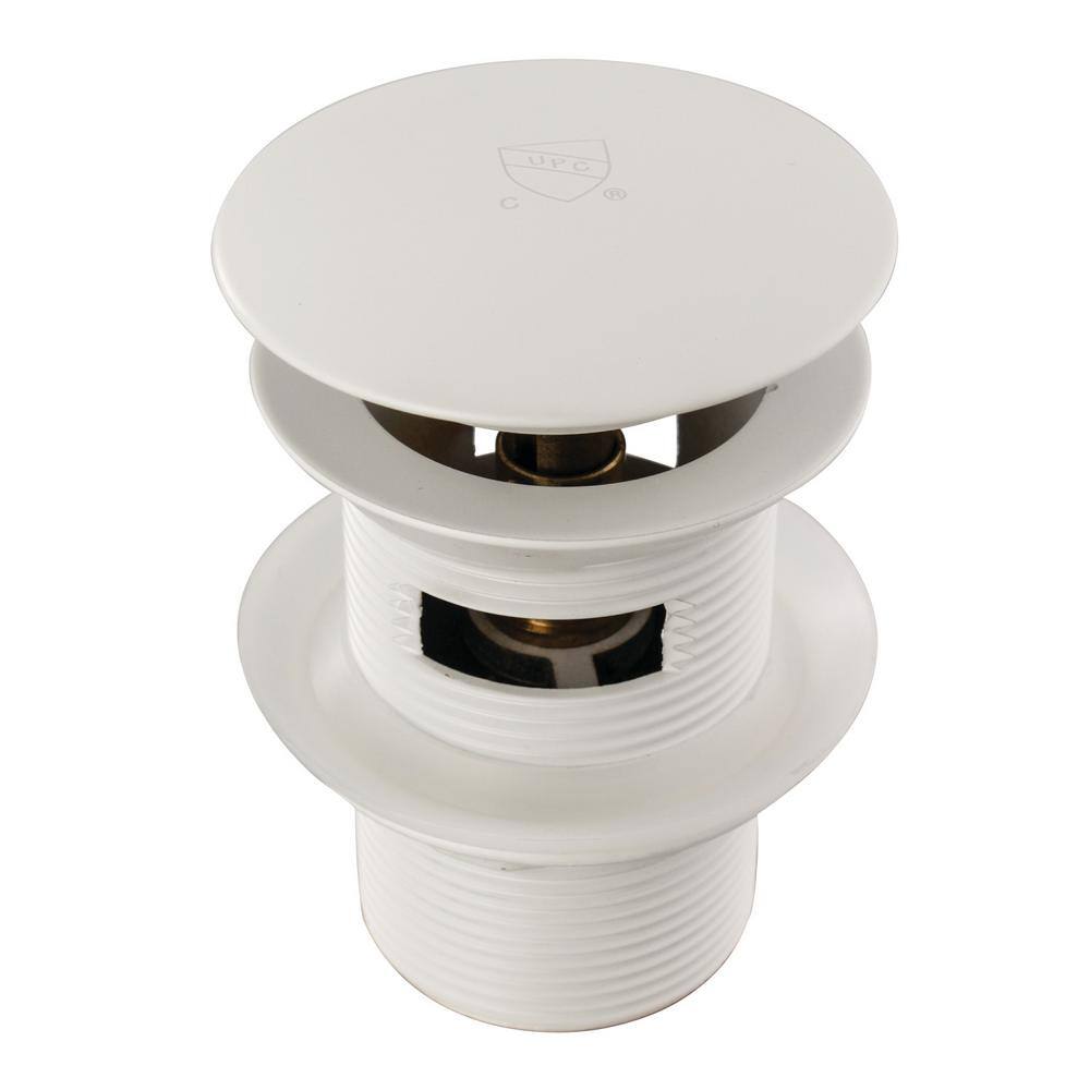 Kingston Brass Trimscape Toe Touch Tub Drain With Overflow White