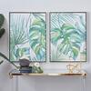 CosmoLiving by Cosmopolitan 2- Panel Leaf Tropical Framed Wall Art with ...