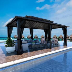 Reviews for VEIKOUS 20 ft. W x 12 ft. D Metal Double Hardtop Gazebo ...
