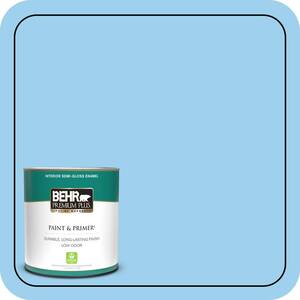 BEHR PREMIUM PLUS 1 gal. #P500-3 Spa Blue Satin Enamel Low Odor ...