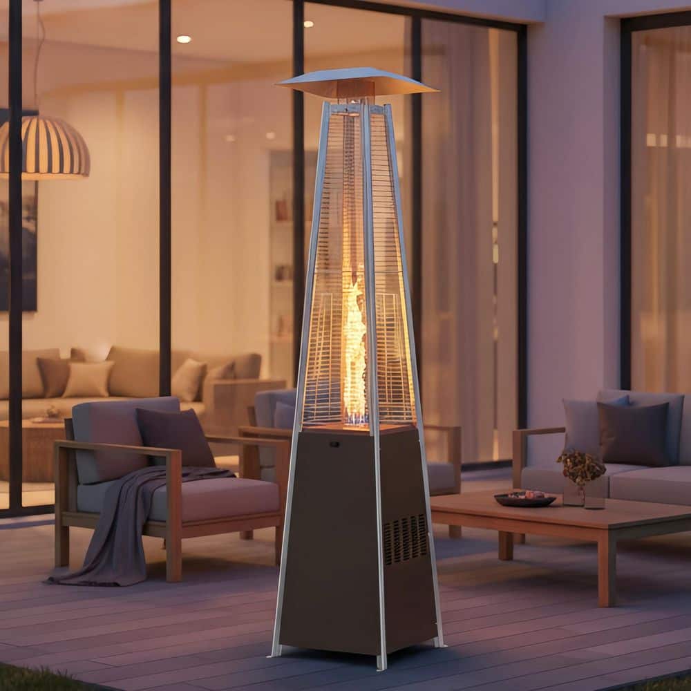 Reviews for AURA OUTDOOR 50,000 BTU Brown Propane Patio Tower Heater ...