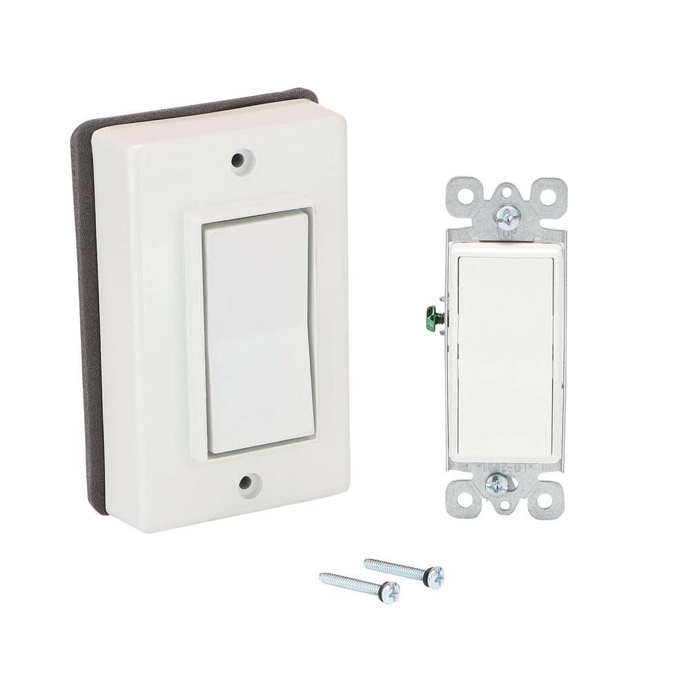 Commercial Electric 1-Gang Metal Weatherproof Single Decorator Switch ...