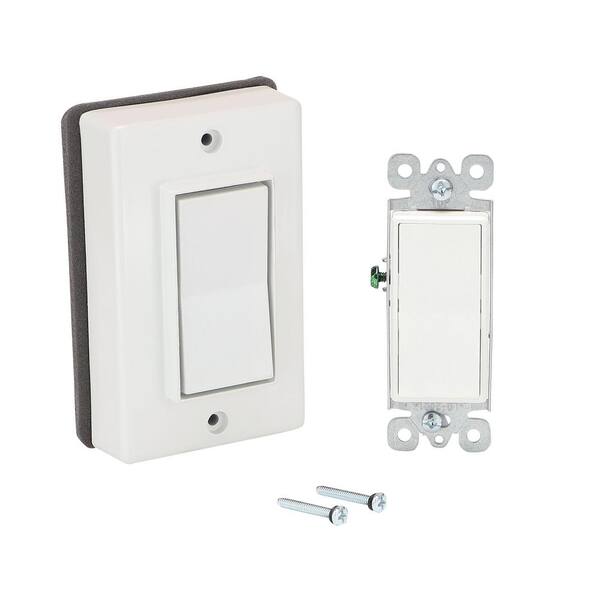 Commercial Electric 1-Gang Metal Weatherproof Single Decorator Switch ...