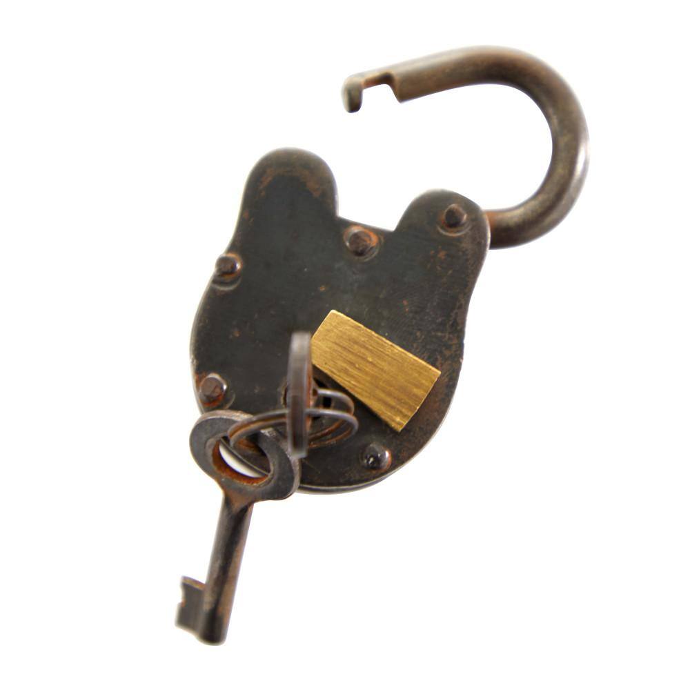 Litton Lane Gray Brass Lock And Key 042301 - The Home Depot