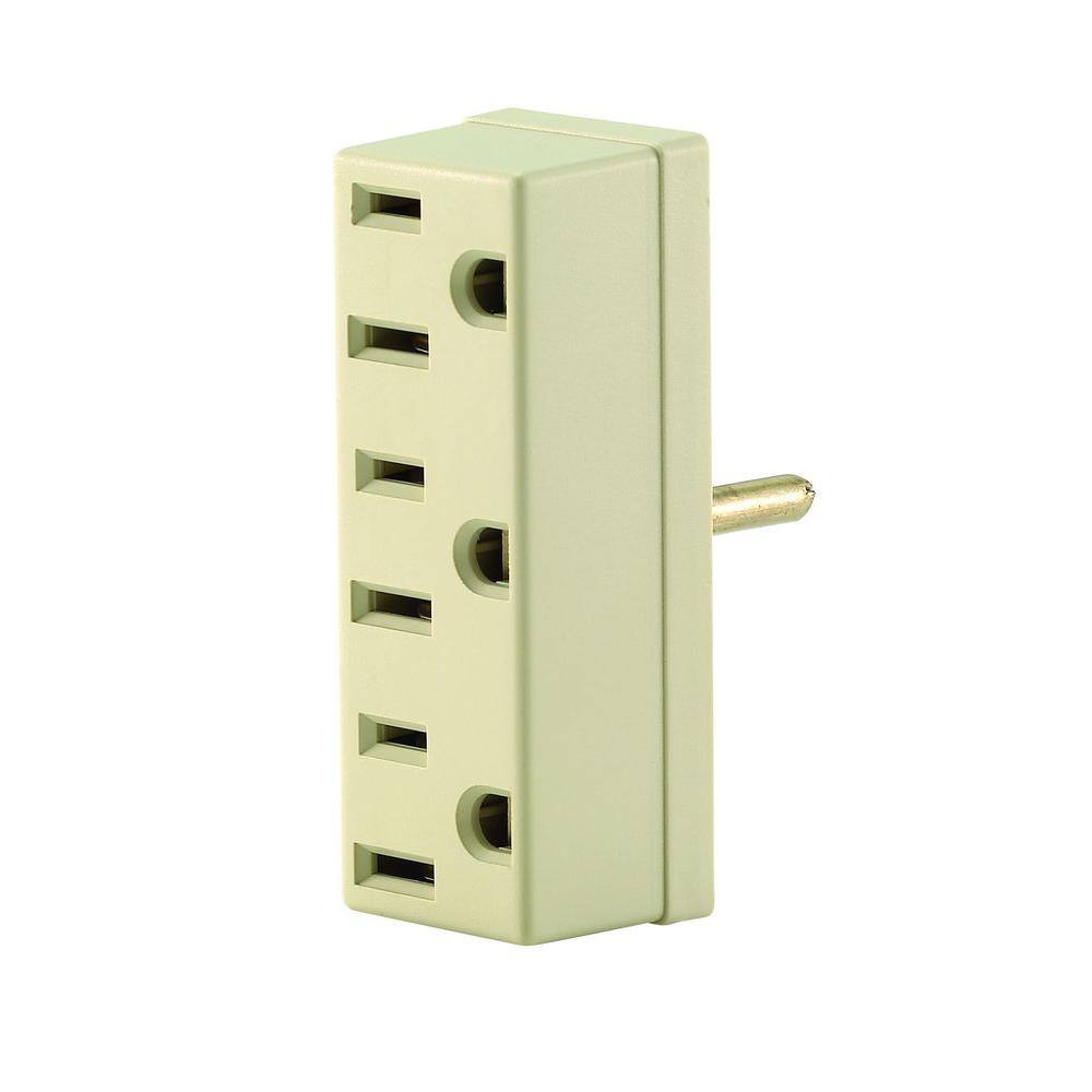 Leviton Triple-Tap Grounding Outlet Splitters Adapter, Ivory 697-I ...