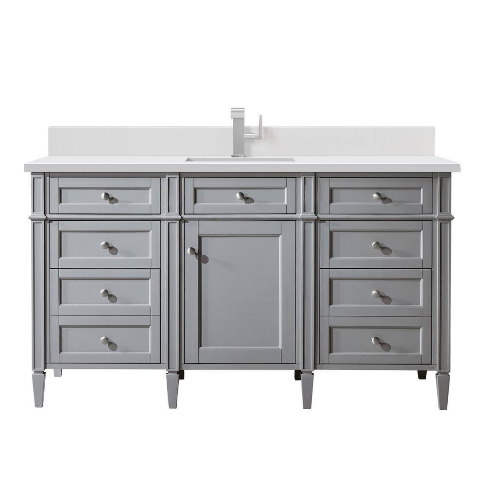 James Martin Vanities Brittany 60.0 in. W x 23.5 in. D x 34.0 in. H Single Bathroom Vanity in ...