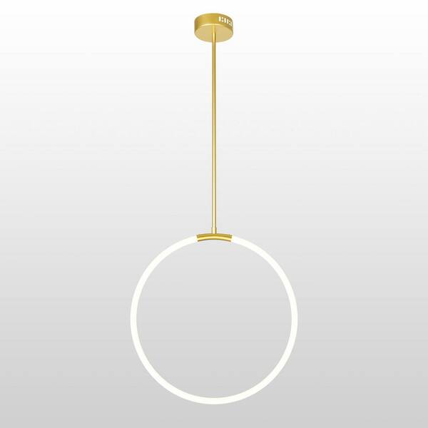 CWI Lighting Hoops 1 Light LED Chandelier With Satin Gold Finish ...