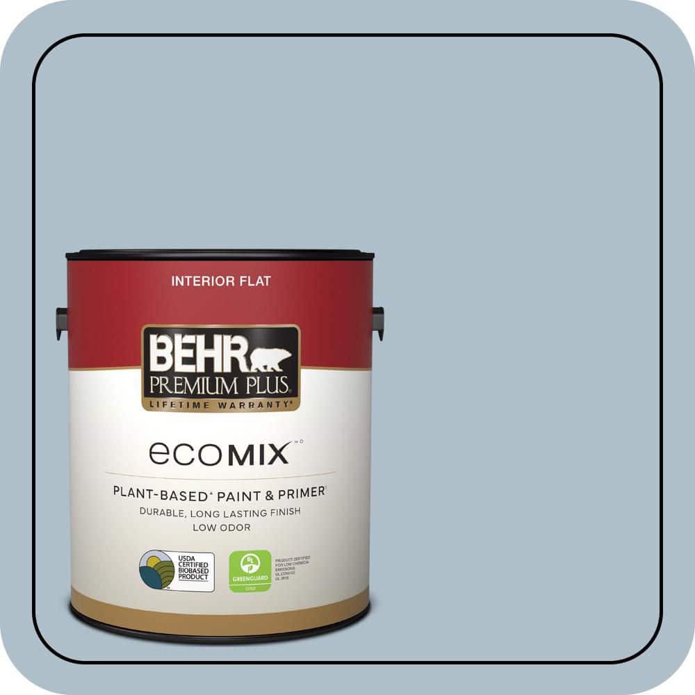 Reviews for BEHR PREMIUM PLUS 1 gal. #570E-3 Liberty Gray Flat EcoMix Plant-Based Interior Paint ...