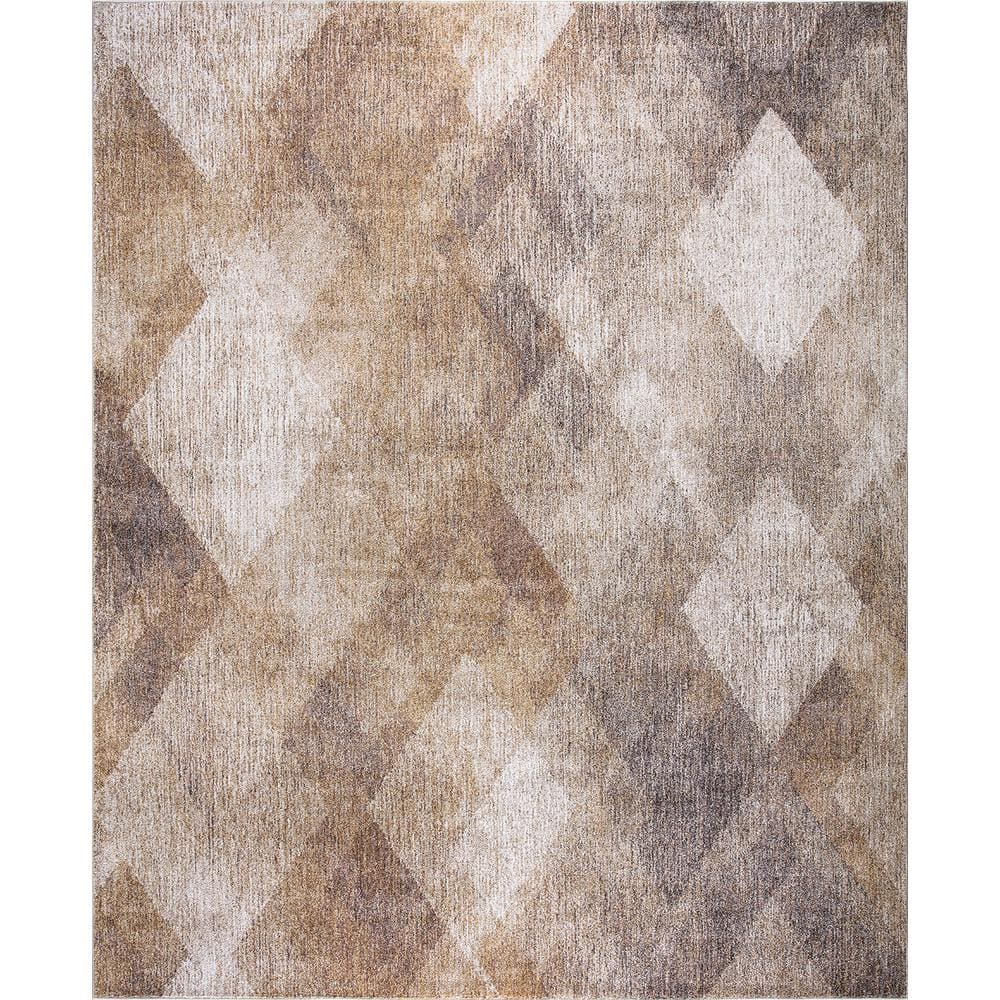 Concord Global Trading Genoa Natural 5 ft. x 7 ft. Geometric Area Rug ...