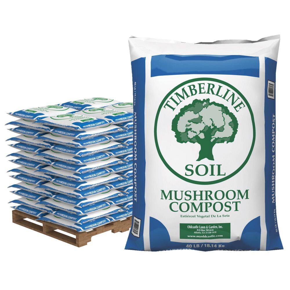 Timbeline 1 cu. ft. Mushroom Compost (Pallet of 65 Bags) 50055012 - The ...