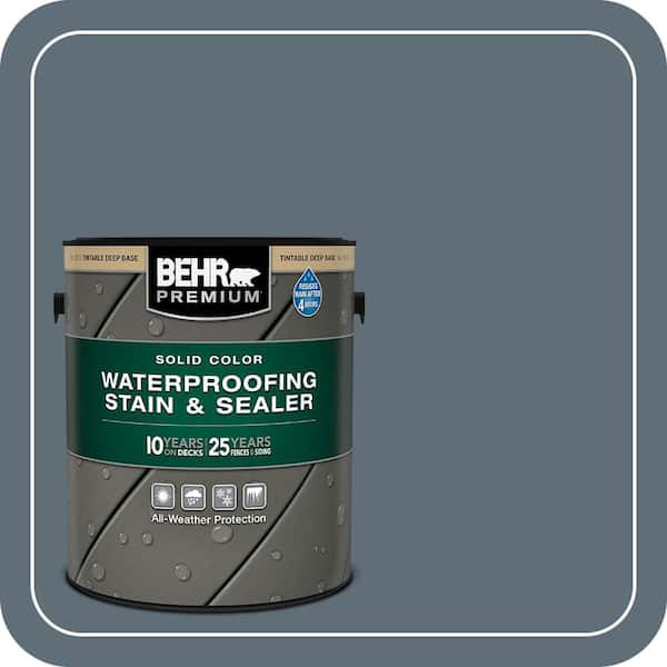 BEHR PREMIUM 1 gal. #N480-6 NYPD Solid Color Waterproofing Exterior ...