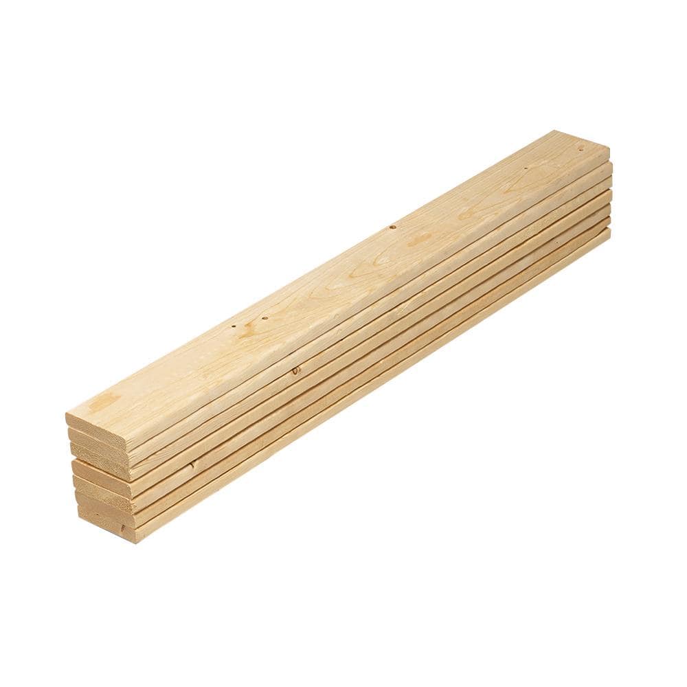 1 in. x 4 in. x 5 ft. Pine Queen Bed Slat Board 7 Pack 231575