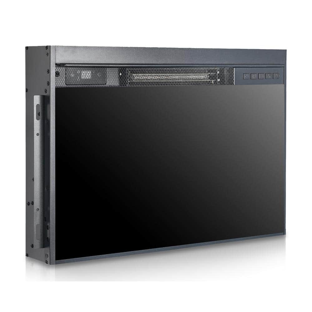 Barton 25 in. x 18 in. 1500-Watt Black Electric Firebox Fireplace ...