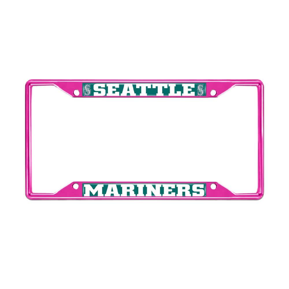 FANMATS Universal Fit MLB - Seattle Mariners License Plate Frame - Pink ...
