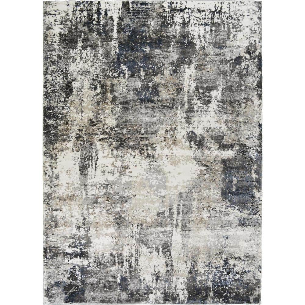 Mayberry Rug Infinity Modern Blue 5 ft. x 8 ft. Area Rug INT9486 5X8 ...