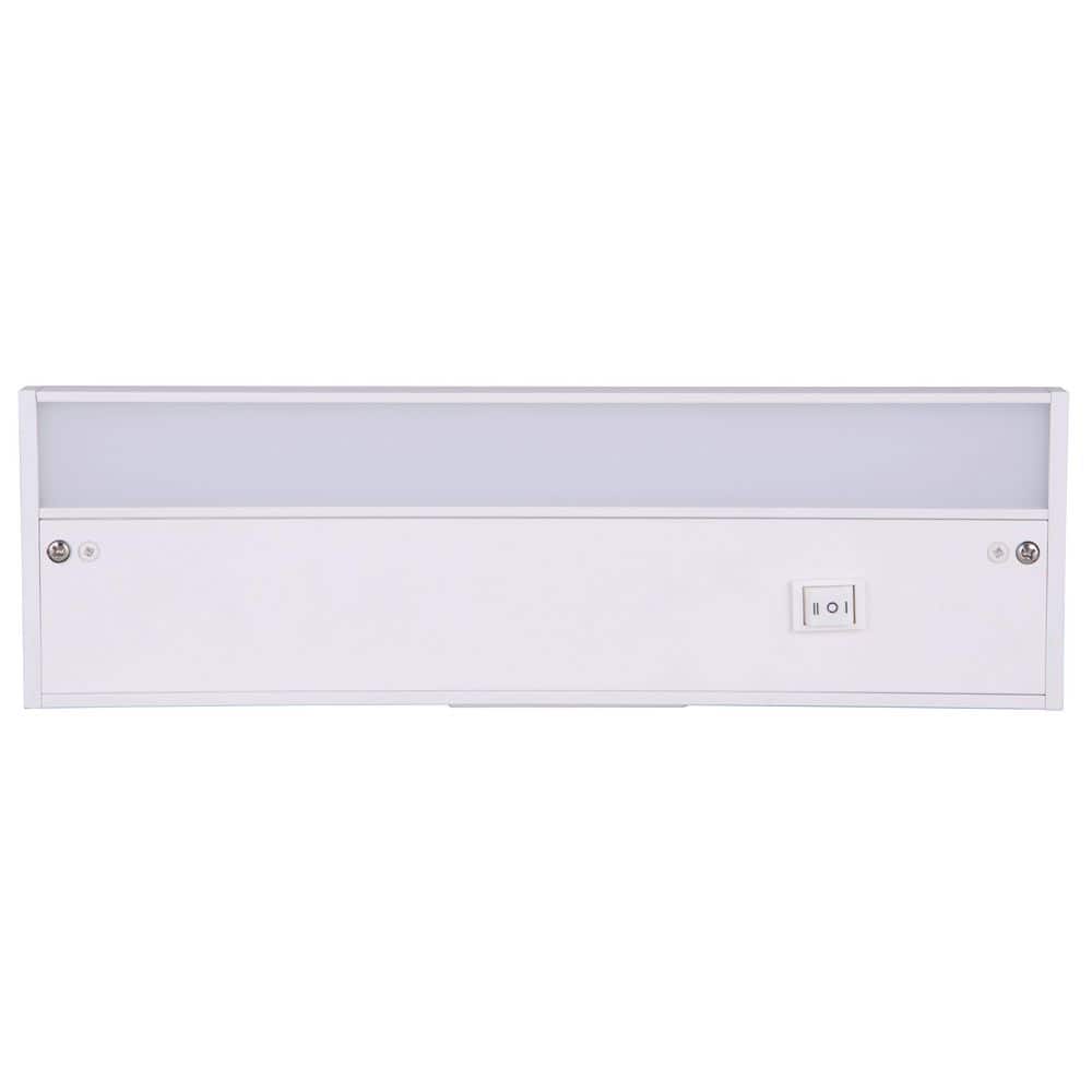 CRAFTMADE 12 in. Hardwired/Plug-in White Finish Dimmable Warm White ...