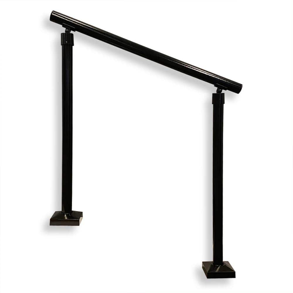 Reviews for EZ Handrail 1.9 in. x 6 ft. Textured Black Aluminum ...