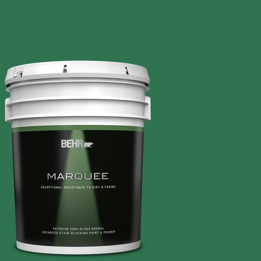 BEHR MARQUEE 5 gal. #P420-7 Crown Jewel Semi-Gloss Enamel Exterior ...