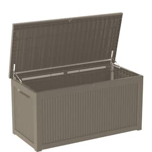 OUPES 180 Gal. Light Brown Resin Outdoor Storage Deck Box OPS-180G-LB ...