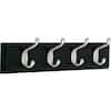 Liberty 18 in. Black and Satin Nickel Heavy Duty Hook Rack 131584 - The ...