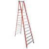 Louisville Ladder 12 ft. Fiberglass Pinnacle Platform Ladder with 300 ...