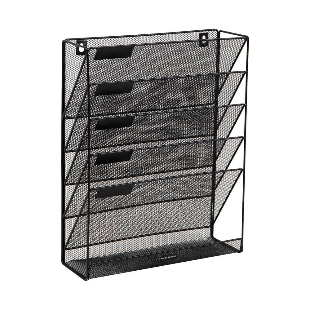 Mind Reader 16 in. H x 4 in. W x 12.75 in. D Vertical File Storage ...