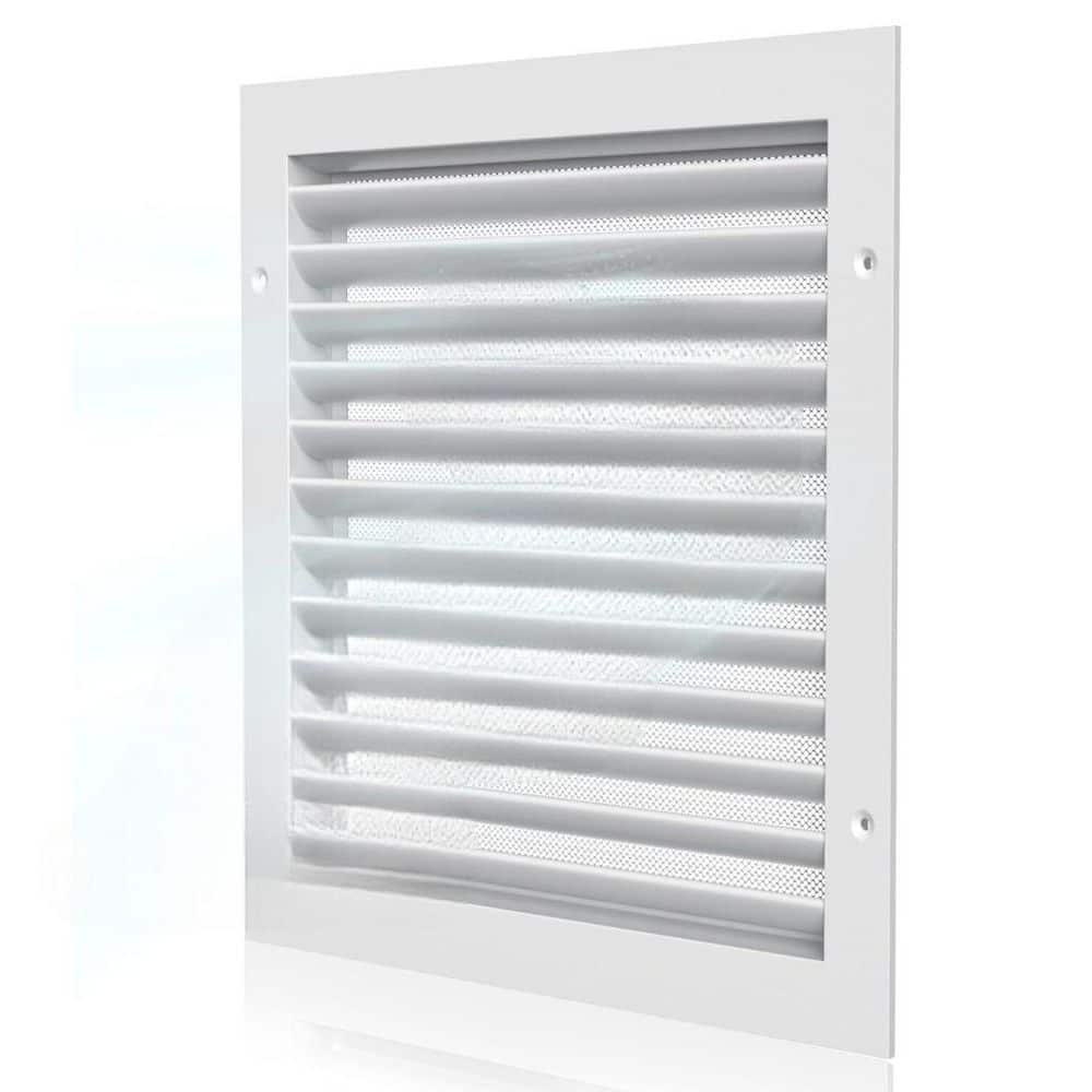 KIWDZFU 12x18 Stylish White Aluminum Gable Vent with Screen for ...