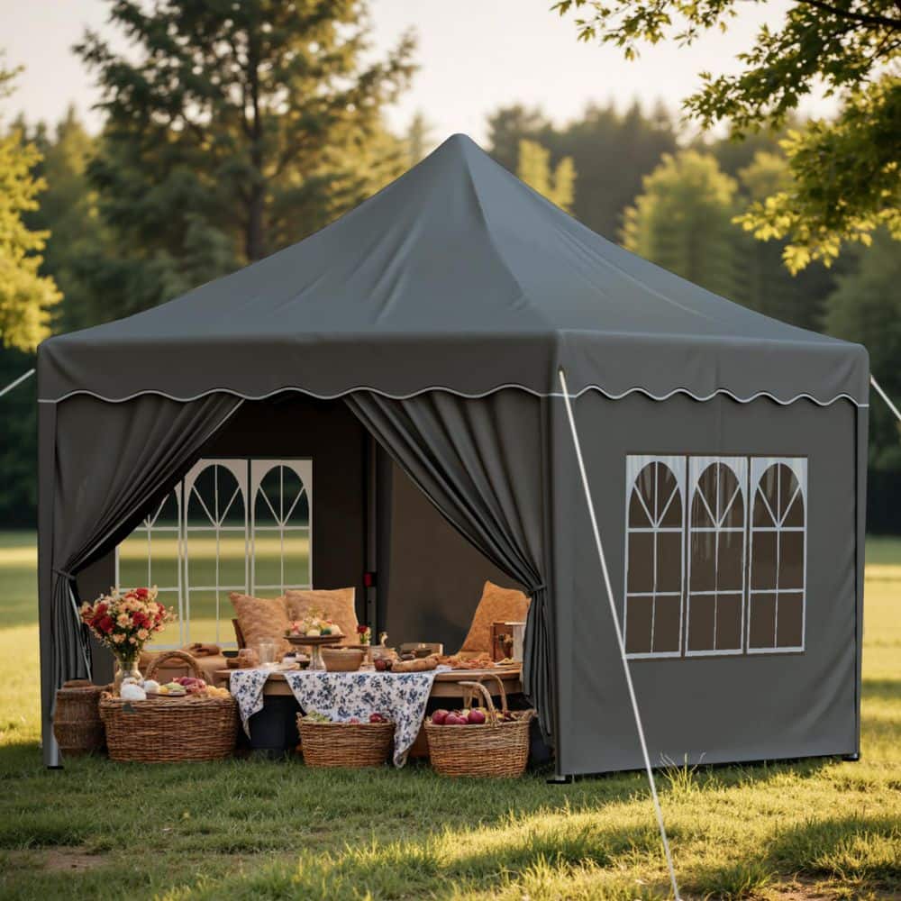 Patiowell 10 ft. x 10 ft. Pop Up Canopy Tent, Outdoor Canopy Event Tent ...