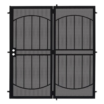 Unique Home Designs 36 in. x 96 in. Arcada Black Surface Mount Left ...