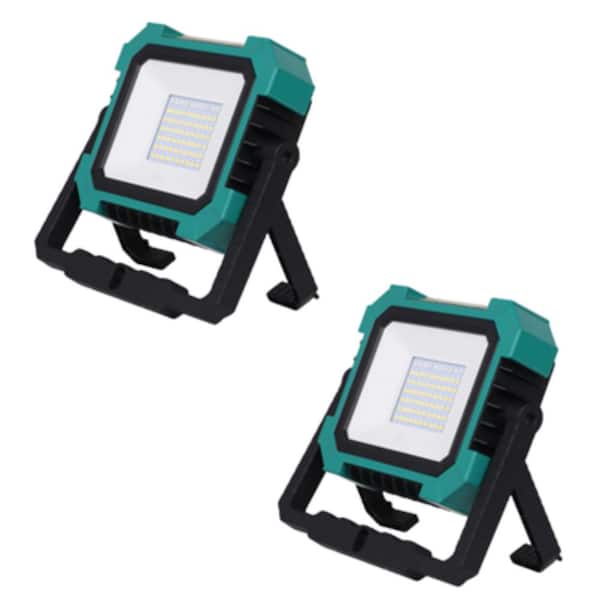 Pinegreen Lighting 2000 Lumen LED Rechargeable Solar Work Light with Magnetic Base, Charge by ...