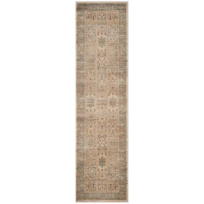 SAFAVIEH Vintage Ivory/Light Blue 9 ft. x 12 ft. Antique Distressed ...