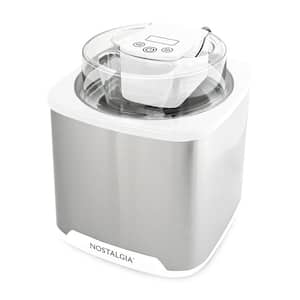 Nostalgia 2 Qt. Digital Ice Cream Maker in Stainless Steel NGDICM2SS6A ...