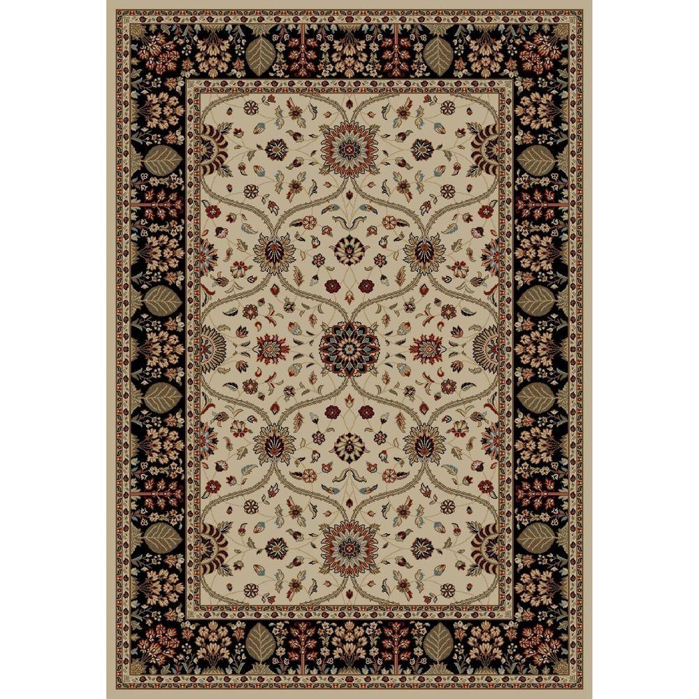 Concord Global Trading Jewel Voysey Ivory 3 ft. x 4 ft. Area Rug 49023 ...