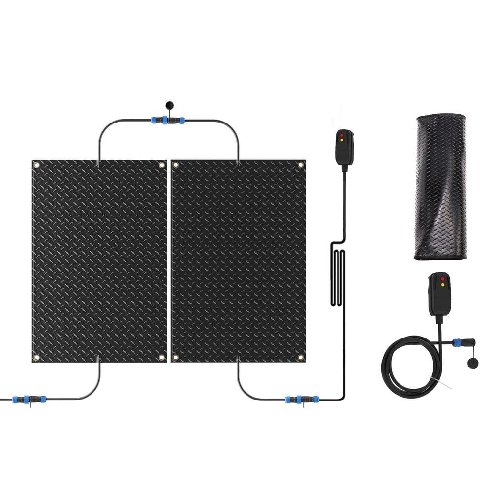 ABORON PVC Winter Heat Mat with Power Cord 20 in. x 30 in. Snow Melting ...
