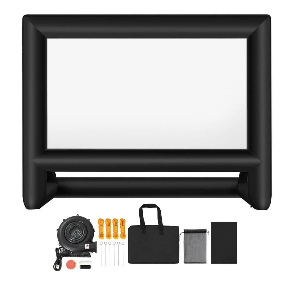 SKYSHALO 20FT. Inflatable Movie Screen, 16:9 Projector Screen with Bag, Easy Setup for Outdoor ...