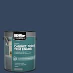 BEHR PREMIUM 1 gal. #MQ5-54 Compass Blue Satin Enamel Interior/Exterior ...