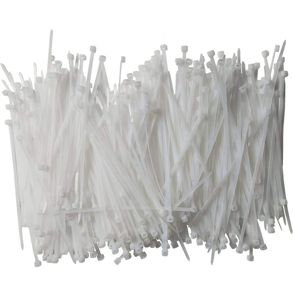 Micro Connectors, Inc 4 in. Cable Zip Tie 17 lbs. Multi-Purpose Self ...