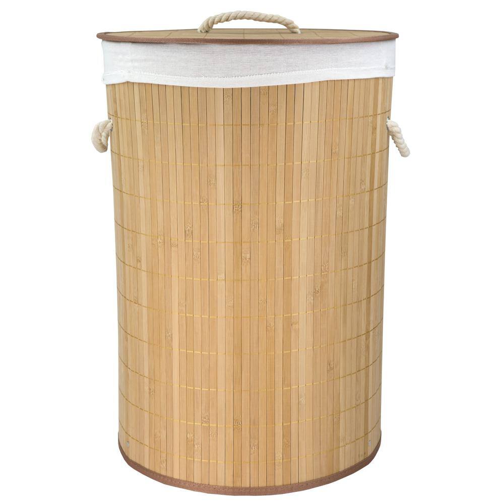Home Basics Natural Bamboo Hamper BH45098 - The Home Depot