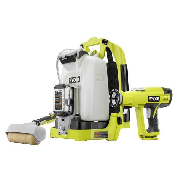 RYOBI ONE+ 18 Volt Back Pack Sprayer and Roller - The Home Depot