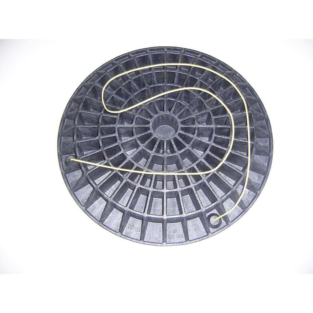 FootingPad 20 in.x 20 in. x 2.5 in. 9 lbs. Round Composite Block Post ...