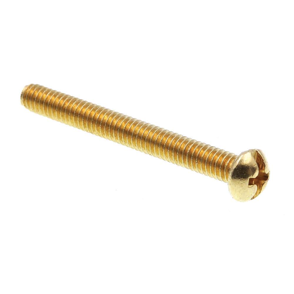 Prime-Line #8-32 x 1-1/2 in. Solid Brass Phillips/Slotted Combination ...
