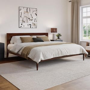 AFI Ellarie Light Toffee Natural Bronze Wood Frame Twin Platform Bed ...