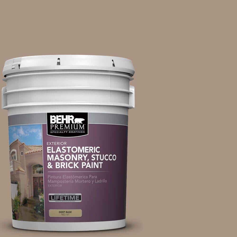 BEHR PREMIUM 5 gal. #MS-24 River Stone Elastomeric Masonry, Stucco and ...