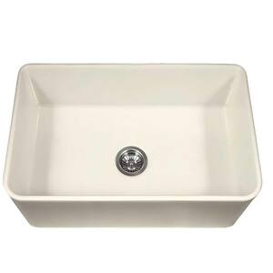 HOMLYLINK Farmhouse Kitchen Sink 33 in. Apron Front Farm Sink Single ...