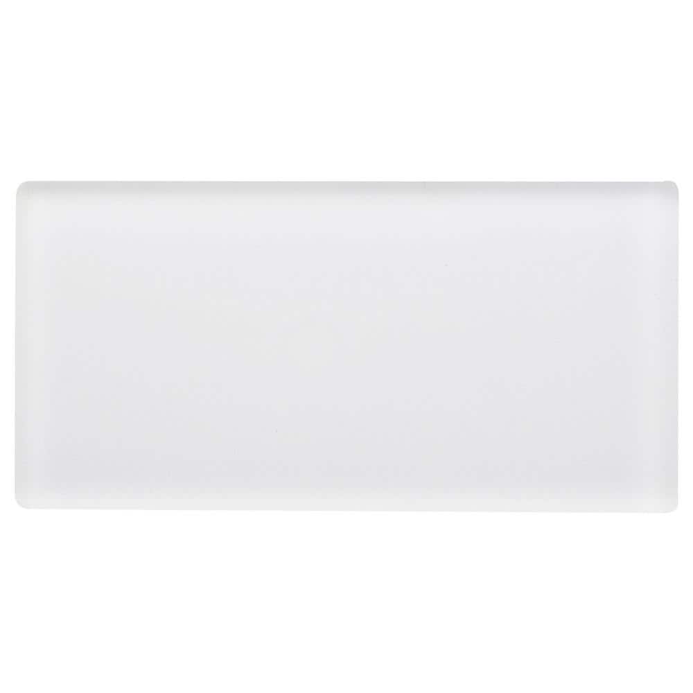 Ivy Hill Tile Contempo Bright White 3 in. x .31 in. Frosted Glass Tile ...