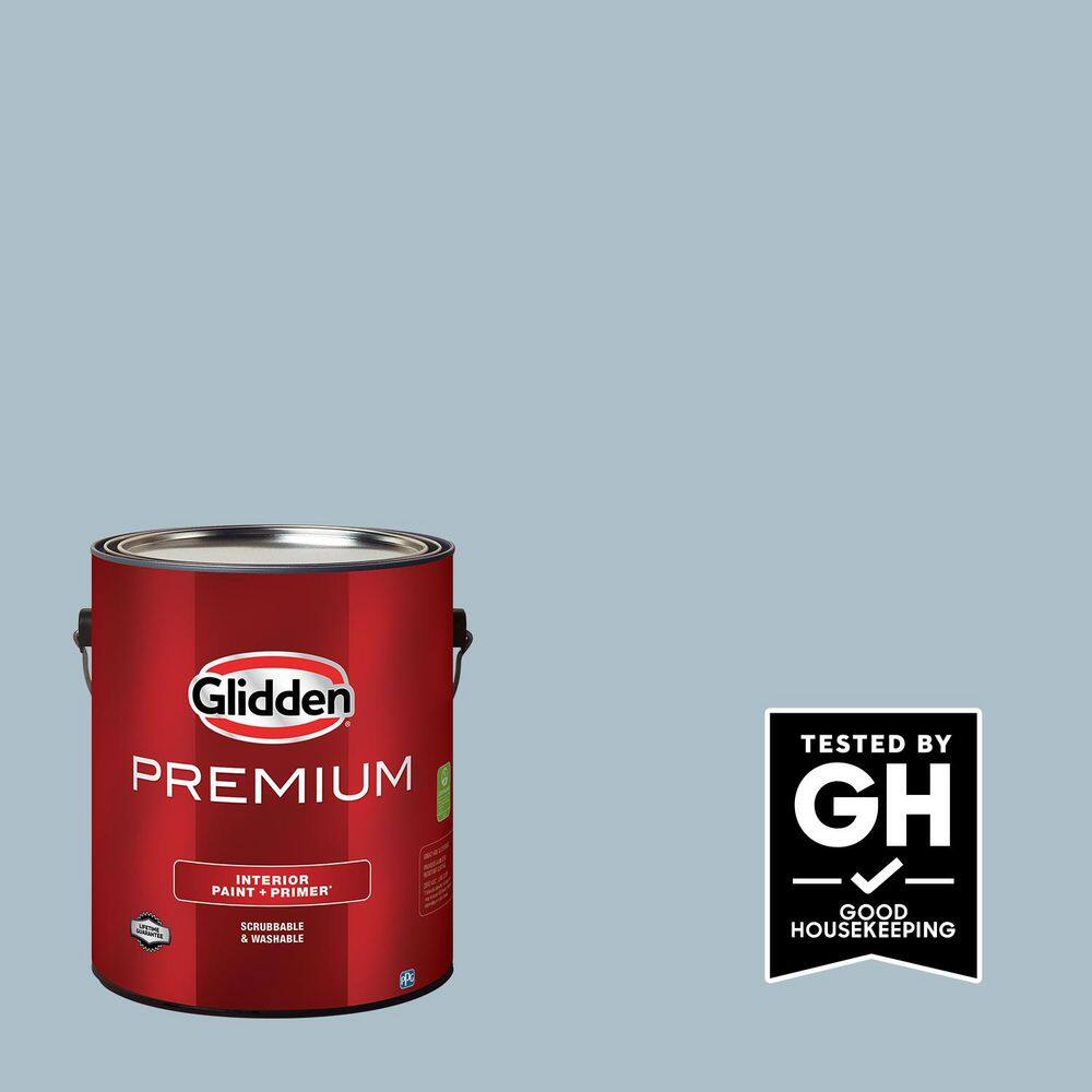 Glidden Premium 1 gal. PPG1153-4 Chambray Eggshell Interior Latex Paint ...