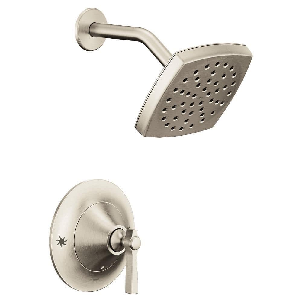 MOEN Flara 1-Handle Shower Trim Kit in Brushed Nickel (Valve Not ...