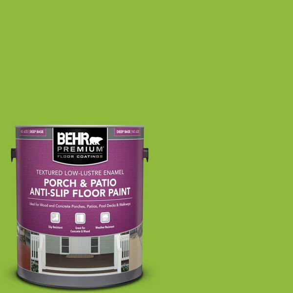 BEHR PREMIUM 1 gal. #S-G-420 Limeade Textured Low-Lustre Enamel ...